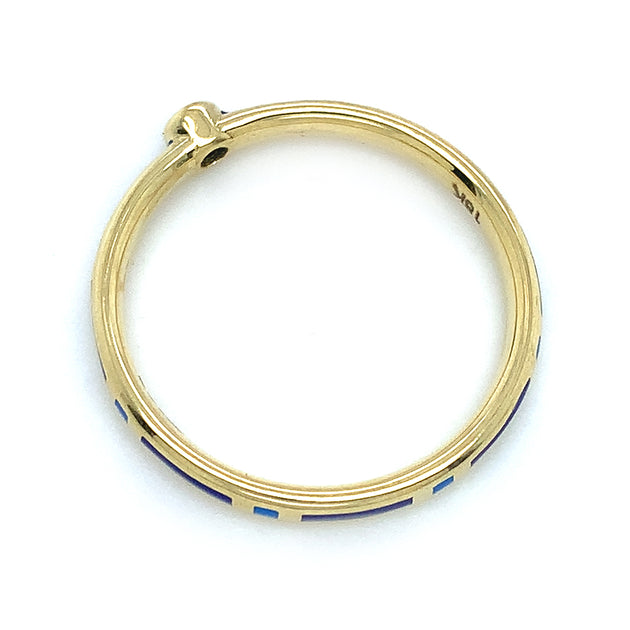 Yogo Sapphire & Enamel Band - "Rock Candy Deep Blue" – Alara