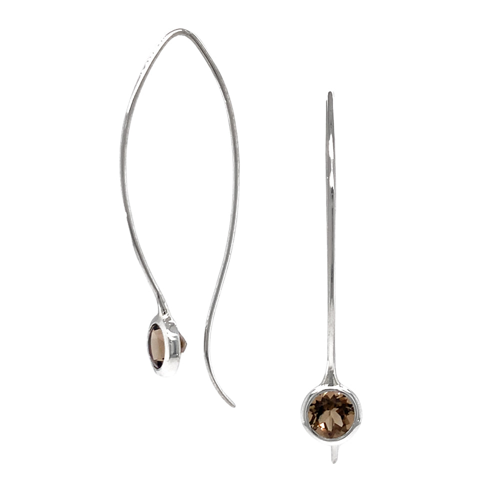 Montana Smoky Quartz & Sterling Silver Earrings - "Twilight" – Alara