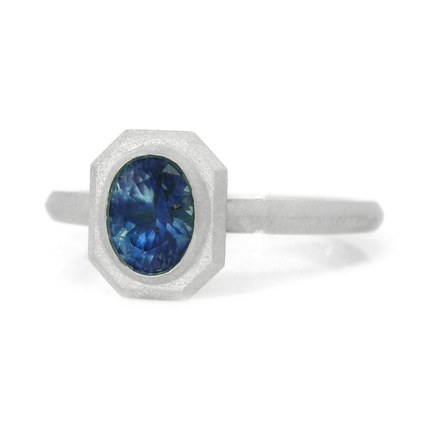 Montana Sapphire & White Gold Engagement Ring - "Fiona" – Alara